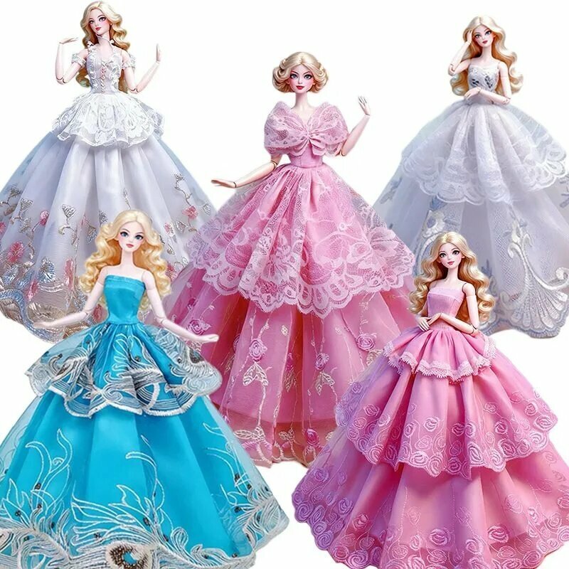 5 шт платье с цветочным кружевом для куклы Barbie Барби