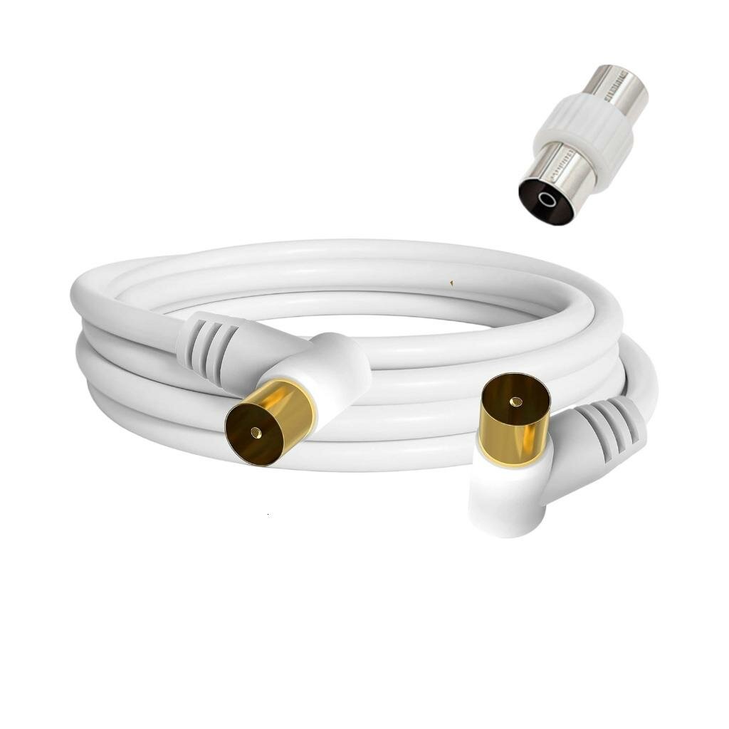 Коаксиальный кабель TV 9,5 мм с гнездо-гнездо, 1m - Сгибаться, чтобы согнуться