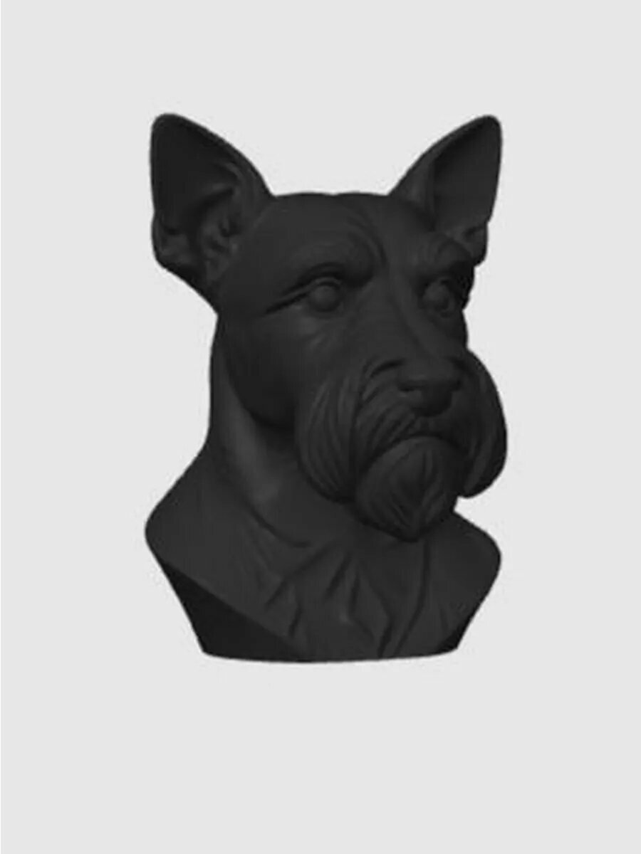 Статуэтка собаки-миниатюрный шнауцер (10см, черный)