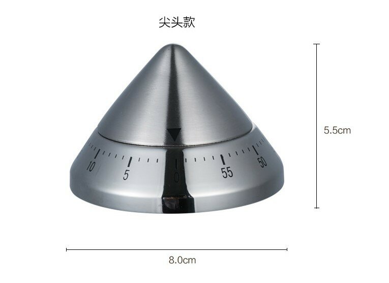 Креативный кухонный таймер, механический таймер из нержавеющей стали, круглый таймер для яиц с обратным отсчетом