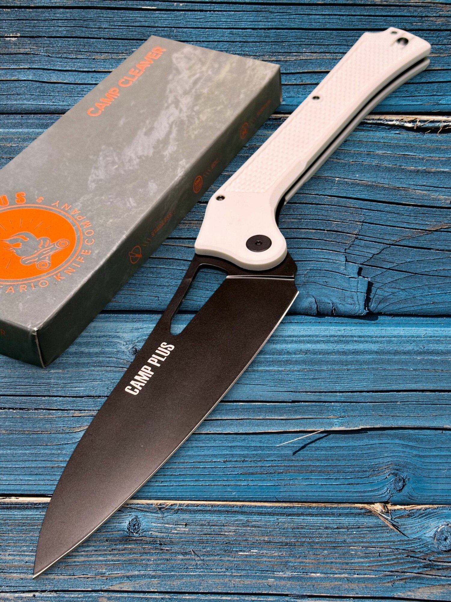 Складной кухонный нож Ontario Camp Plus Frost 5.5 Camp Cleaver, 4325WH