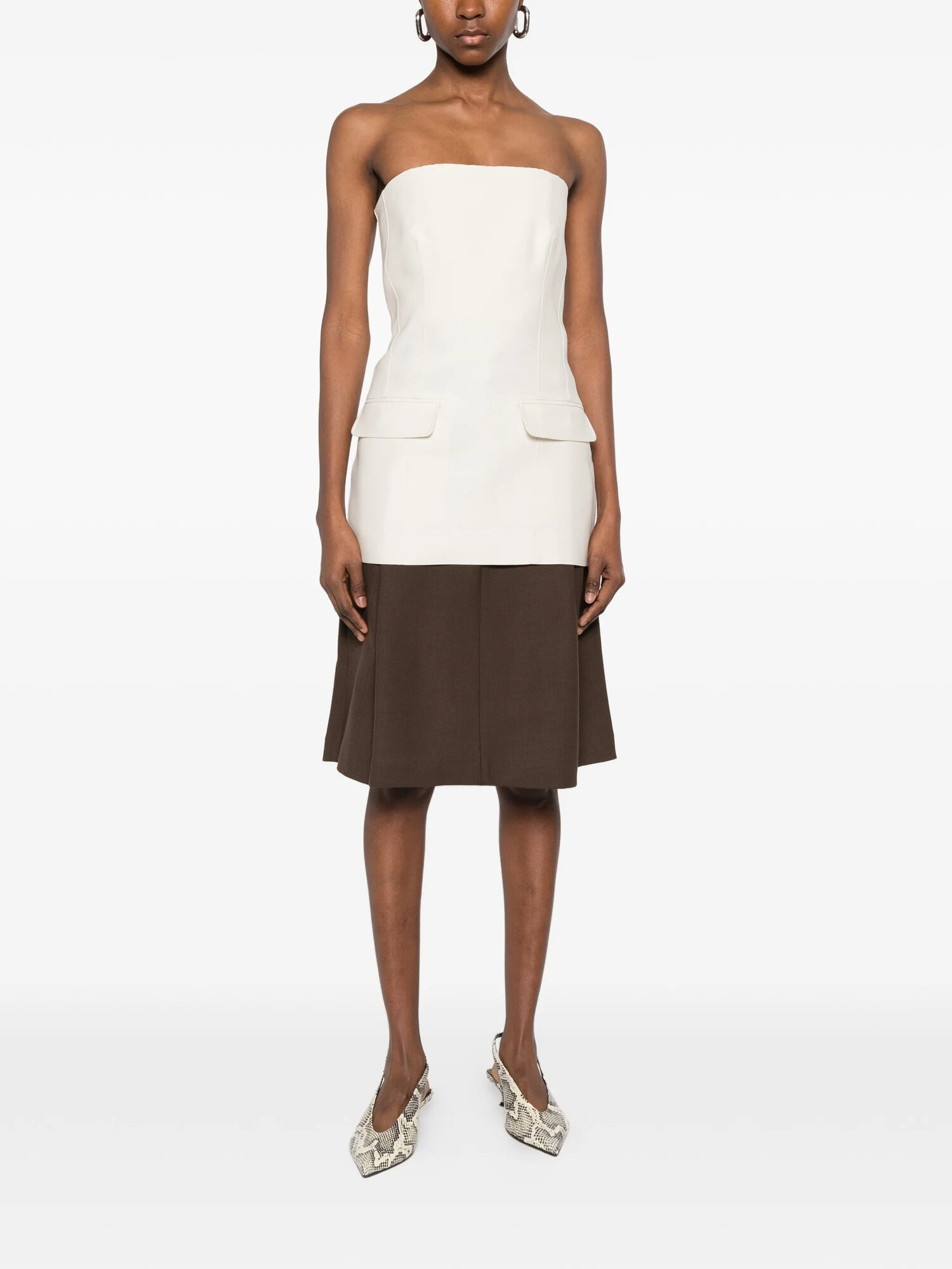 Топ TOTEME Strapless pocket crepe top, размер 38 — фото 1
