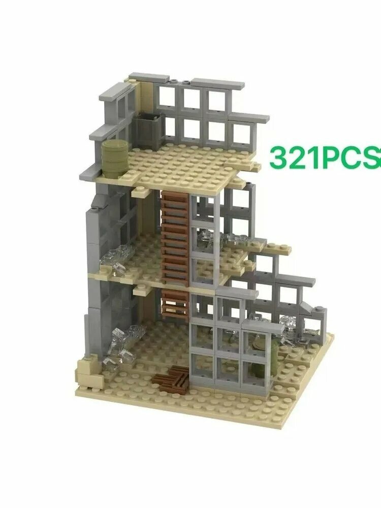 Стройка заброшенные разрушенные здания moc ww2 pubg военная