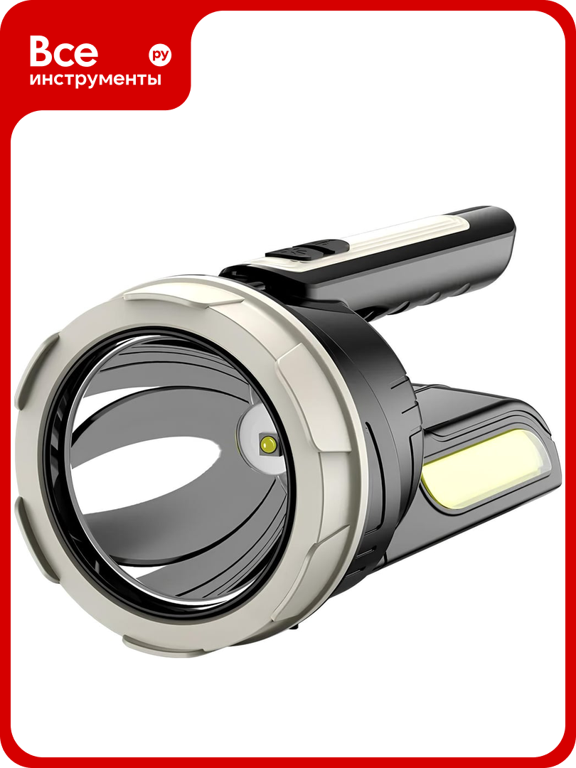 Фонарь Focusray 1336, акку 18650 1200мАН, 210 люмен, USB С, боковой свет 890552