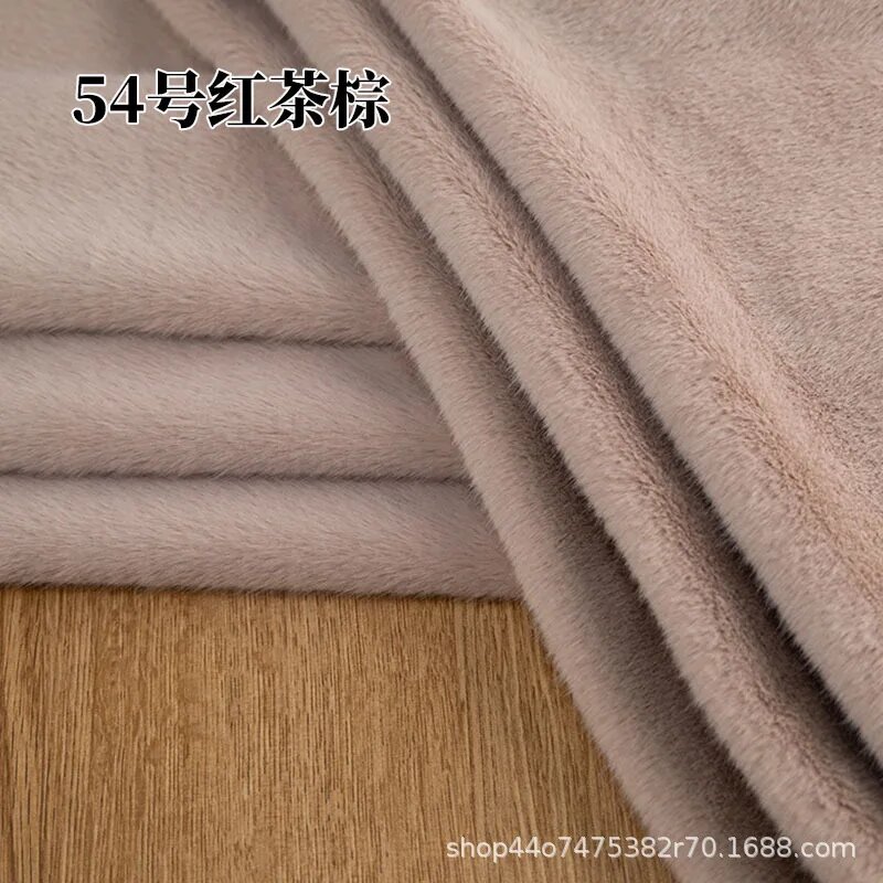 Искусственный мех норки 5 мм, ткань для рукоделия 0.5 м Бежевый, 100x50cm, 47