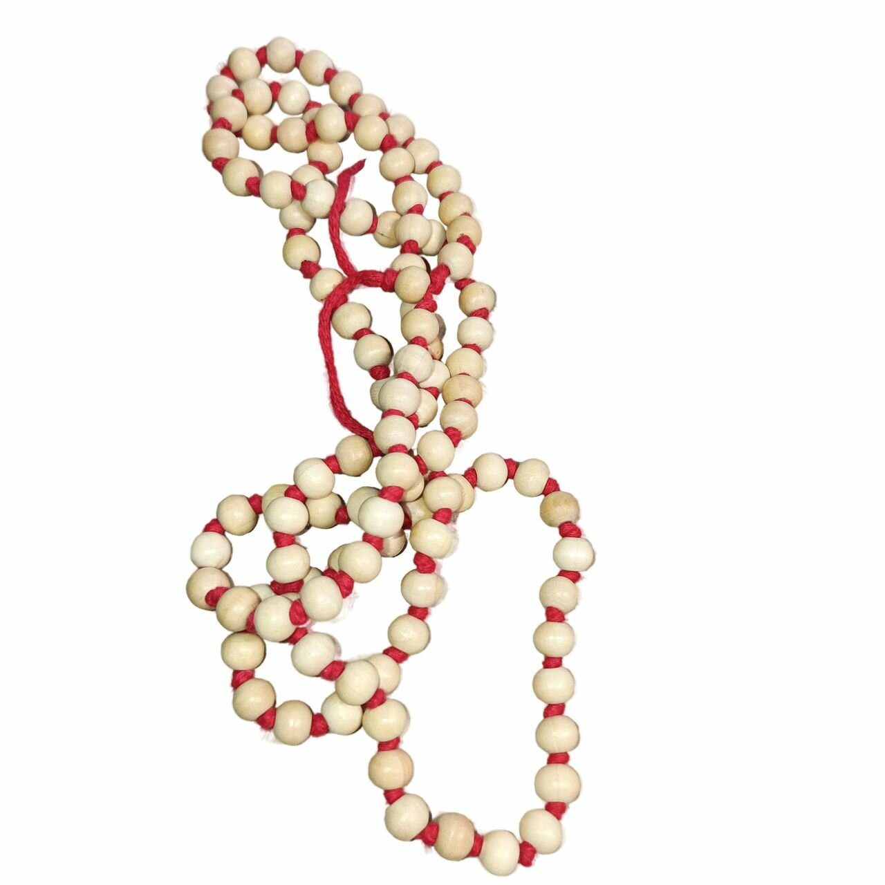 Четки 108 бусин 10 мм из натурального дерева, с узелками.