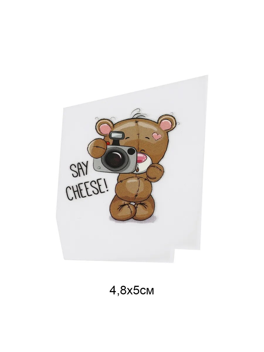 Термотрансфер Say cheese 4,8х5см, уп.10шт