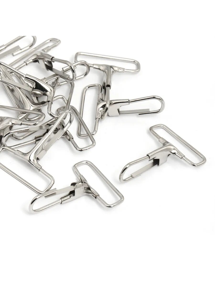 Карабин металлический для одежды размер 25 мм 100 шт