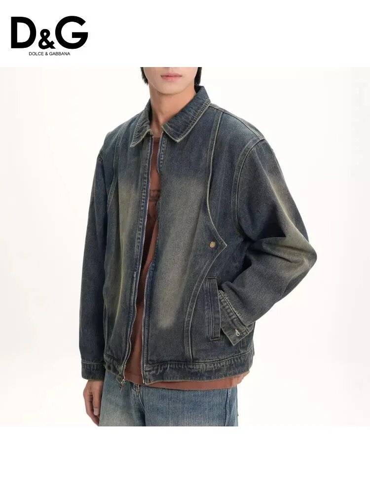 Куртка Dolce&Gabbana Джинсовые косухи, винтажные + грубый пошив