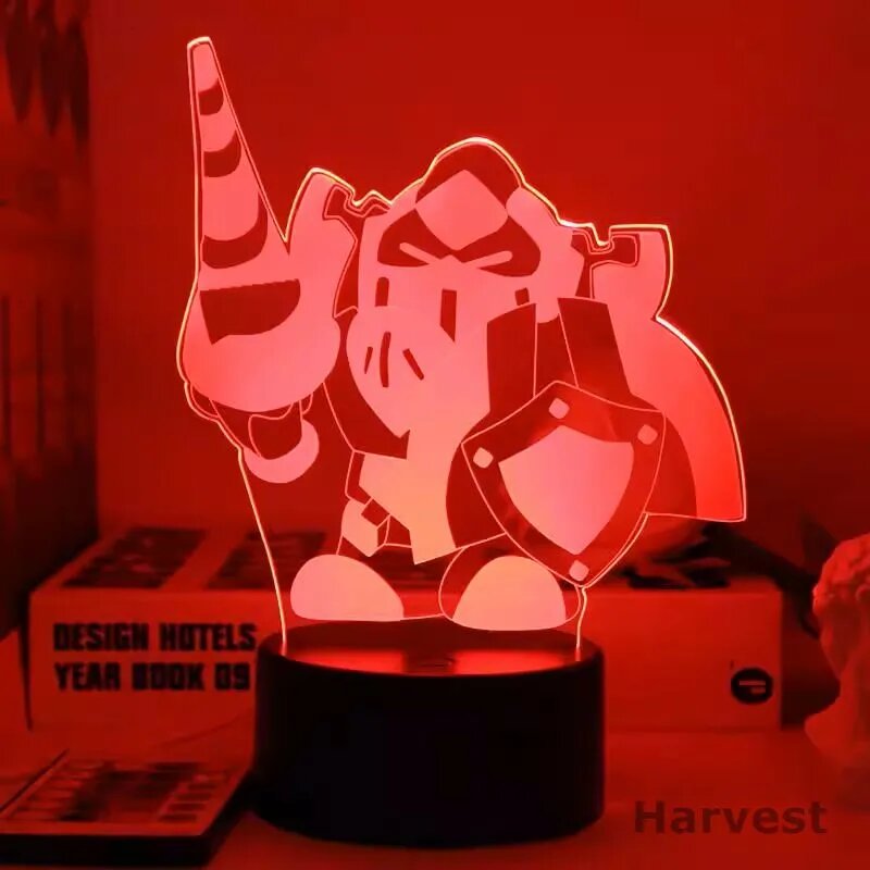 Brawl Stars 16-цветной ночник с дистанционным управлением,1,1,3, горчичный