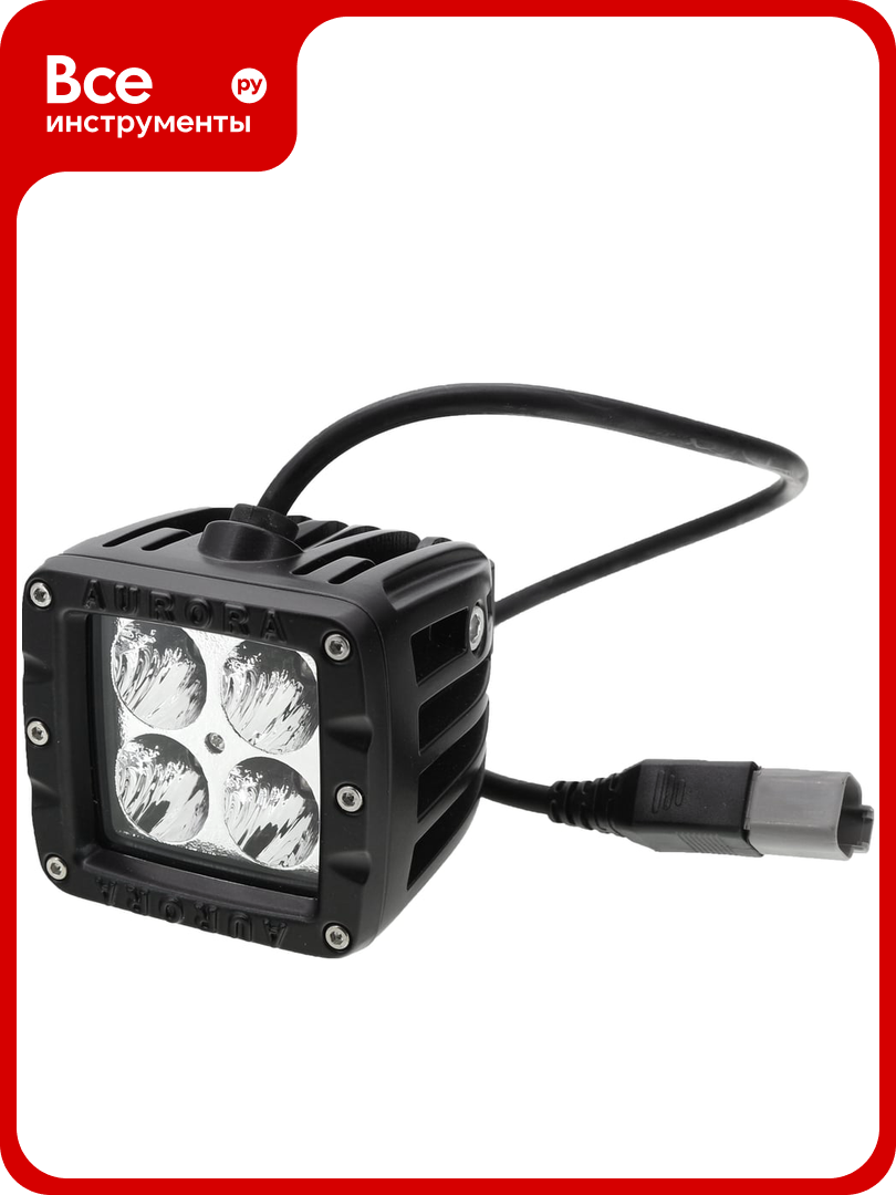 Светодиодная фара Aurora alo-2-e4t 9v-36v 40w 2.7a 3200lm ближний свет (белый свет) flood 9865