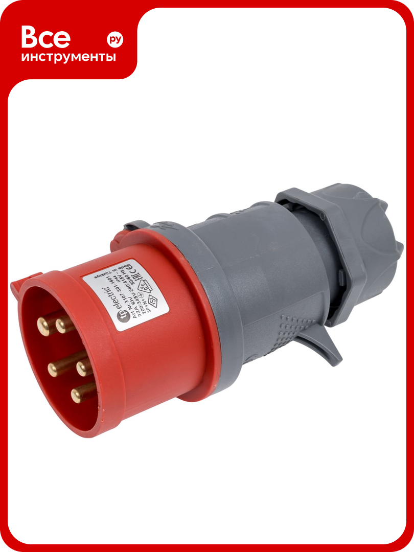 Кабельная переносная вилка TP Electric 32A/400В/3P+N+E/IP44 3107-301-1601