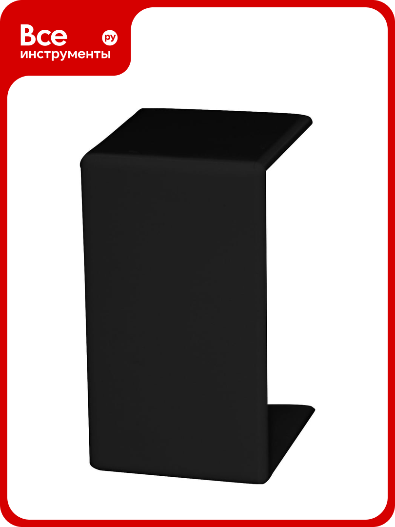 Заглушка Рувинил для кабель‑канала РКК 25×16, черный RAL 9011, выполнена из АБС‑пластика, термостойкая, комплект
