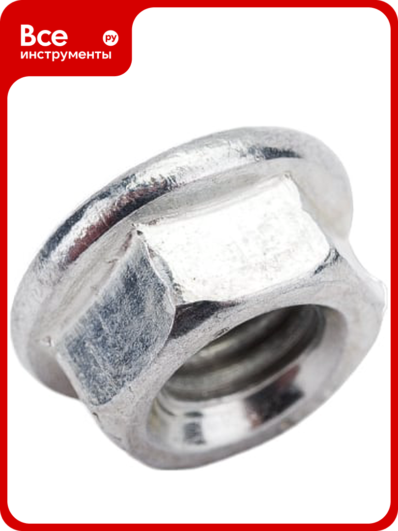 Гайка с фланцем крепежная техника din 6923, м6, 50 шт. 47924