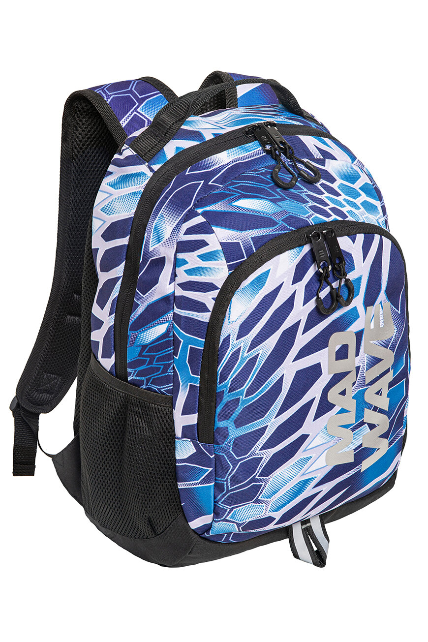 Рюкзак MAD WAVE City, размер 42х29х18см (22л), цвет синий, с рисунком