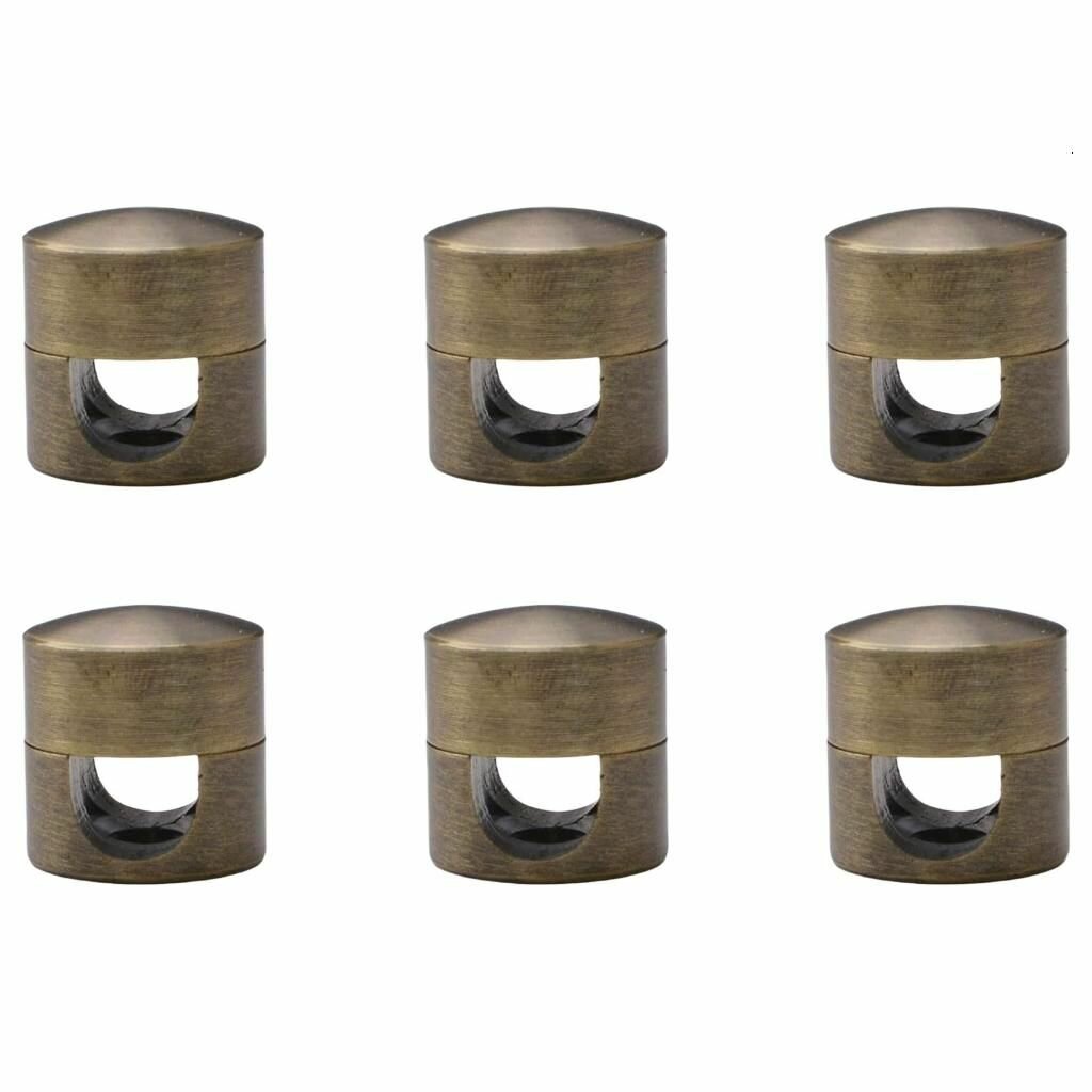 Набор из 6 потолочных крюков для ламп и кабелей, Зеленая бронза