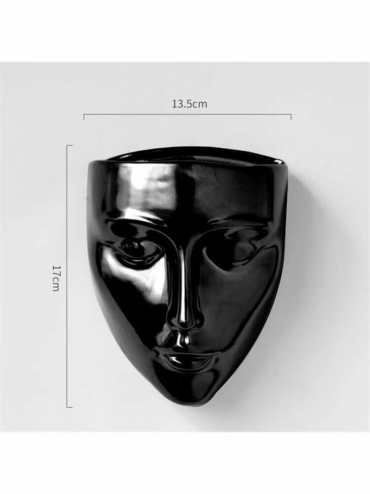 Кашпо 17 см, 1 шт, цвет черный матовый