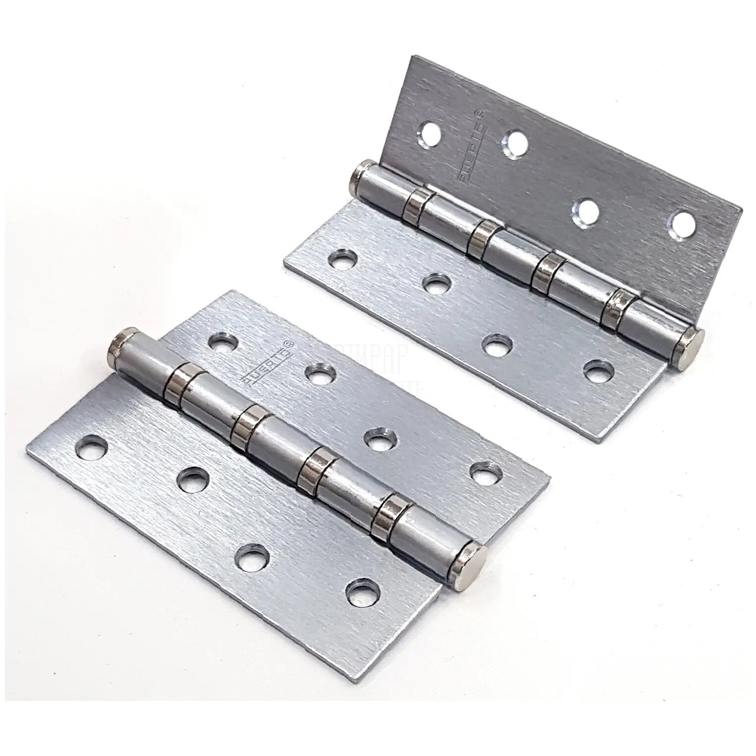 Петля стальная Renz (Ренц) 100x75x25 4 подшипника б/колп. IN100-4BB FH супер сатин хром