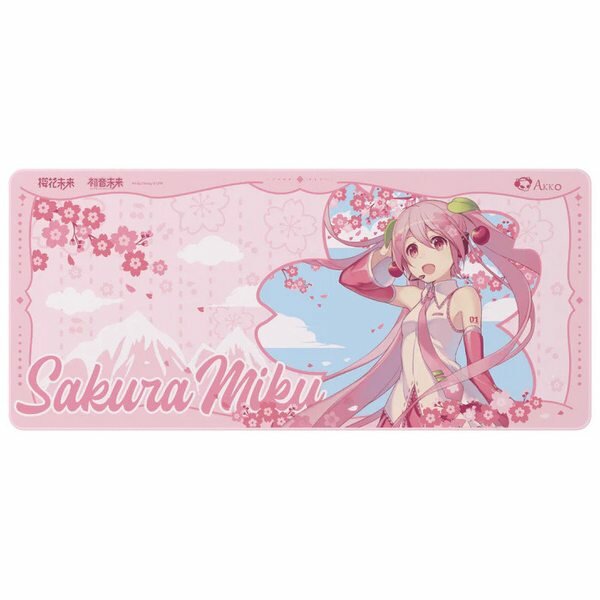 Akko Sakura Miku Mouse Pad, розовый, коврик для мыши