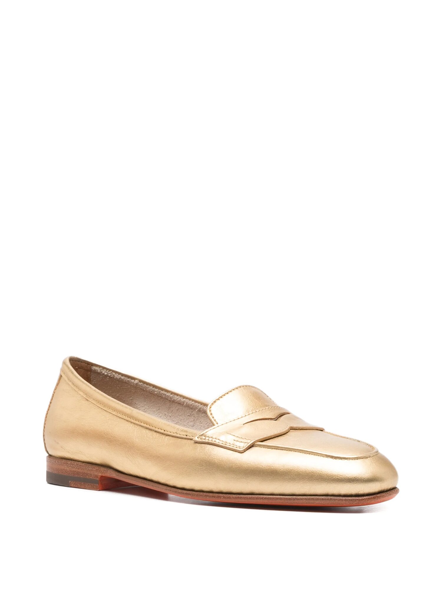 Лоферы Santoni, размер 37, gold — фото 1