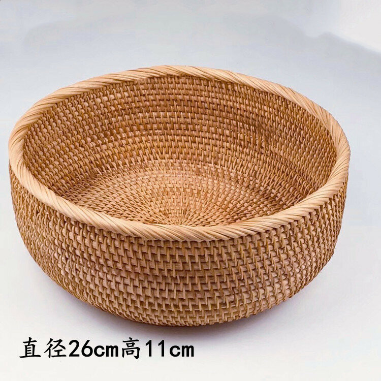 Вьетнамская корзина для конфет из ротанга, корзина для хранения, корзина для фруктов, плетеная корзина, корзина для хранения конфет, круглая корзина для фруктов.