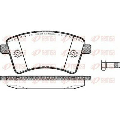Колодки тормозные передние REMSA 1351.00 Renault Kangoo Kw0, 1