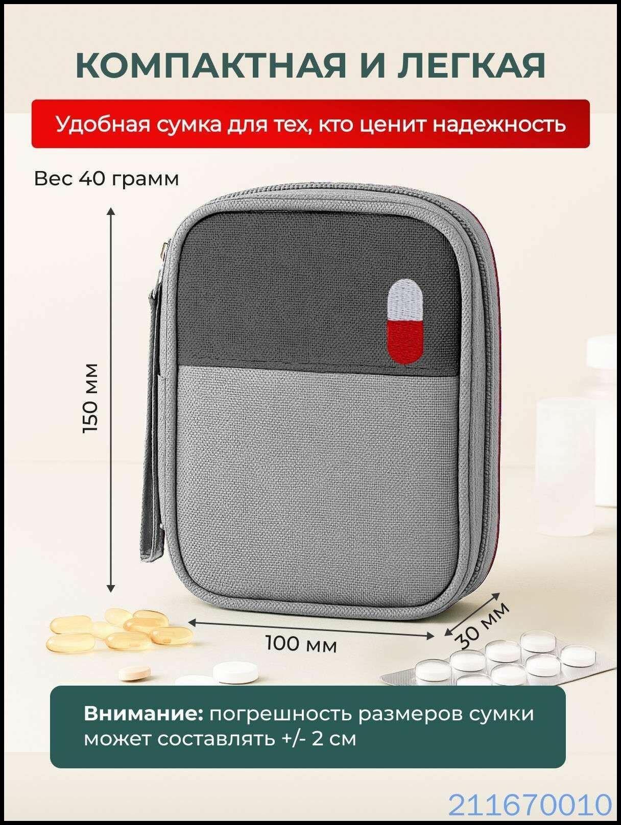 Аптечка органайзер домашняя и дорожная-HD-CJ1218