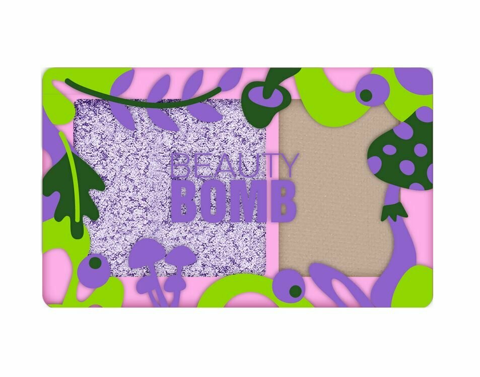 Палетка Beauty Bomb теней для век двойная Double Eyeshadow Palette, тон 04 Mushroom Dance, 3,4 гр
