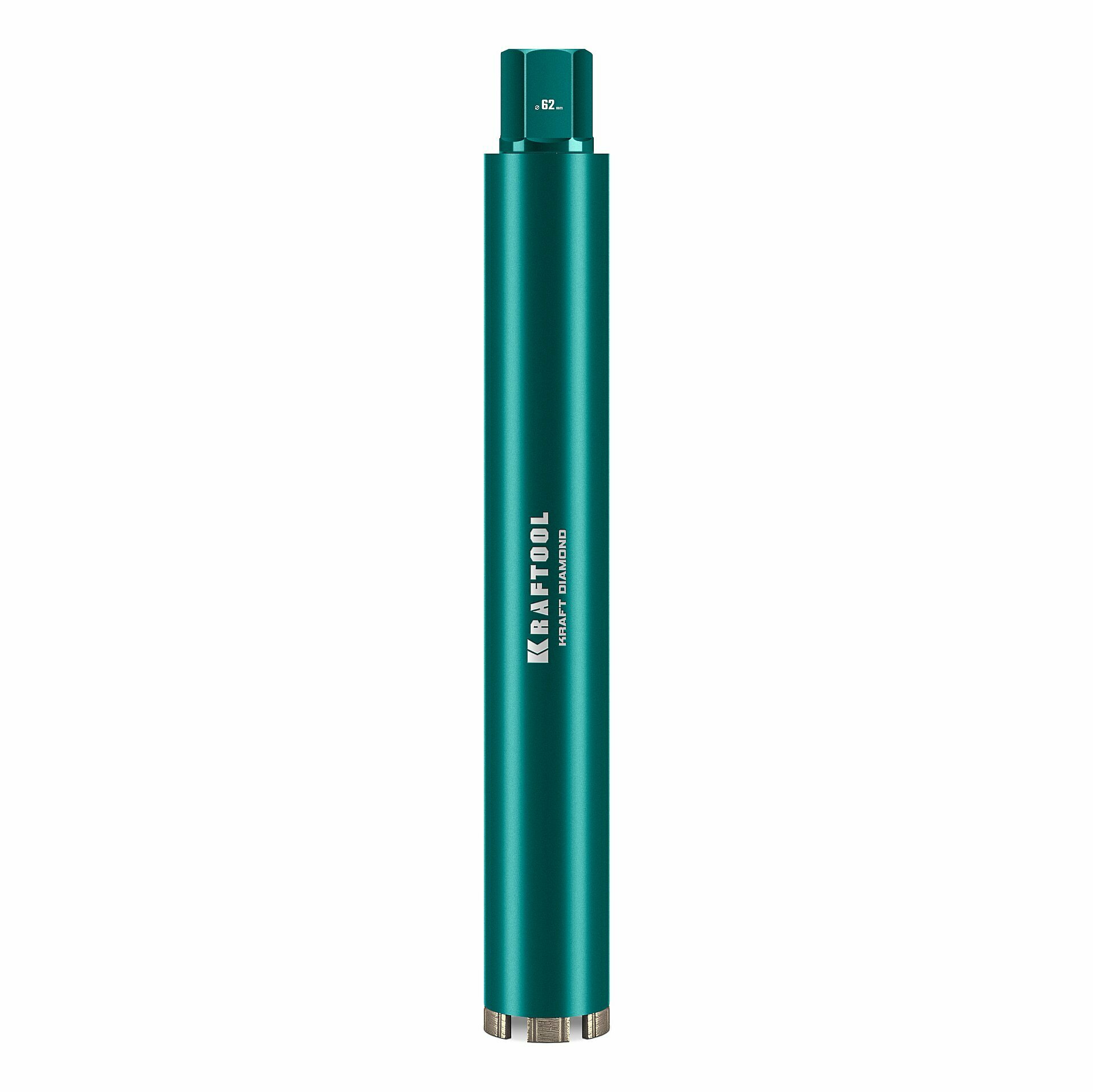 KRAFTOOL DIAMOND 62 мм (450 мм, 1 1/4″, лазерная сварка, сухое сверление с микроударом), алмазная коронка по железобетону (29825-062)