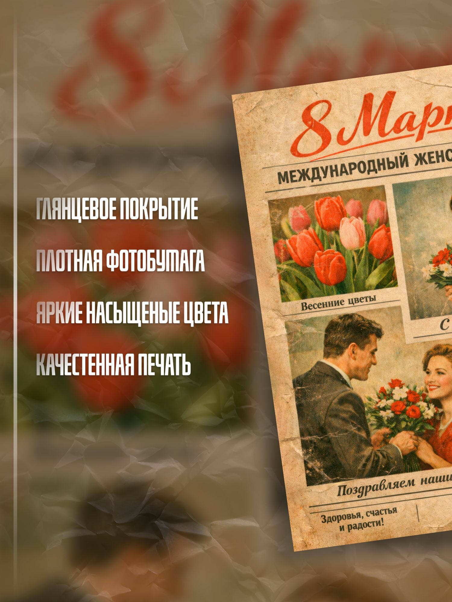 Плакат 8 марта — фото 1