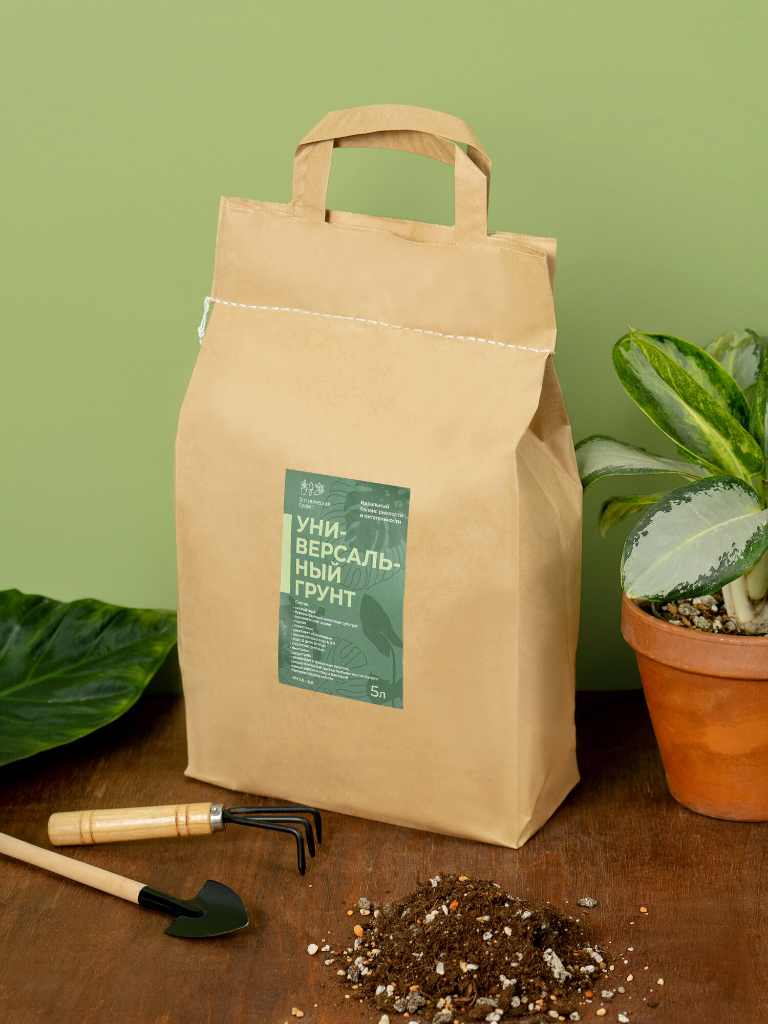 Готовый универсальный грунт для растений от Ботанического Проекта 5л.