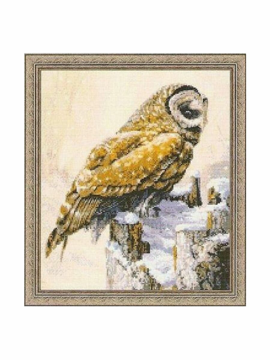 14CT DIY Набор для вышивания крестом Amishop "Winter Barred Owl" Копия, 154 x 179 стежков, 28 x 33 см, 28 цветов