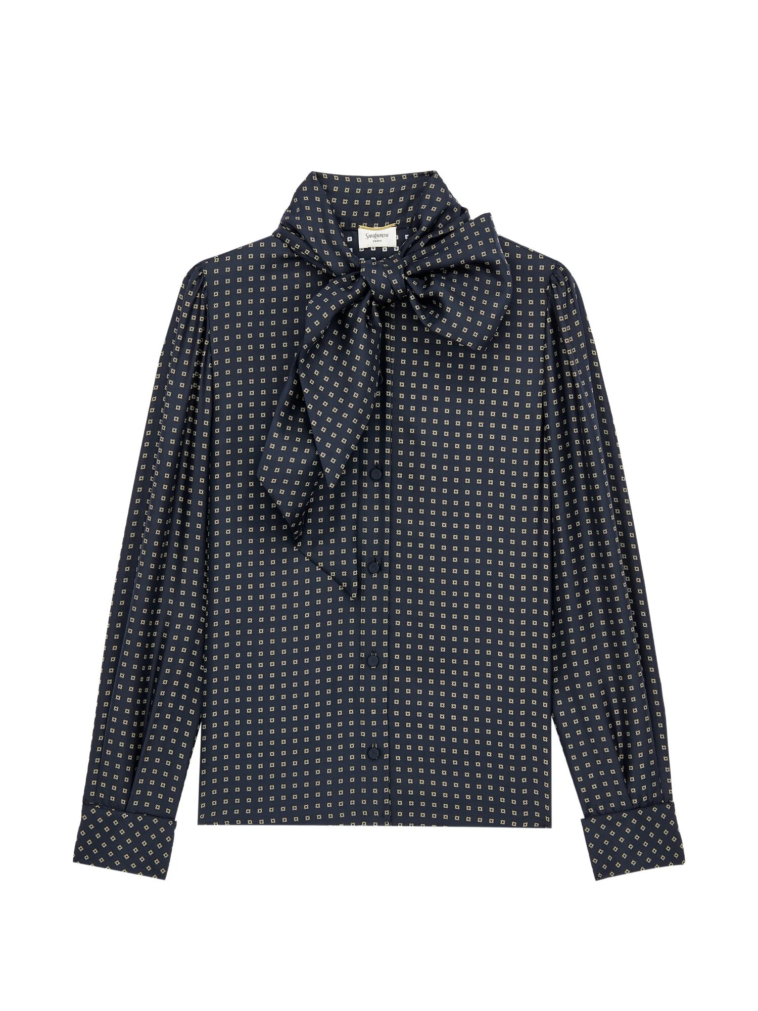 Блуза Geometric-print pussy-bow blouse