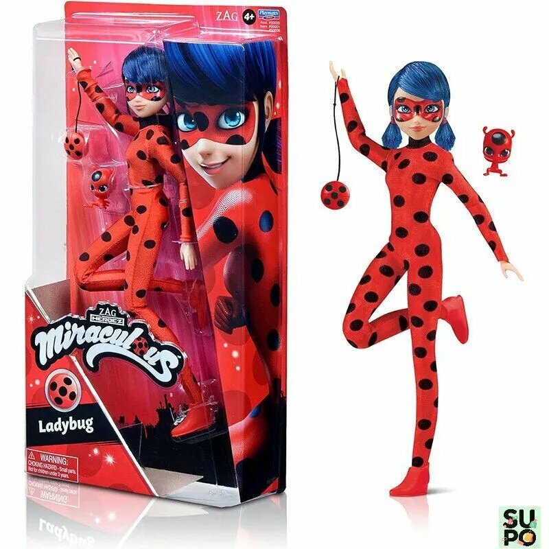 Американская игрушка Чудо-девочка-божья коровка Ladybug: ручная кукла для девочек с подвижными суставами