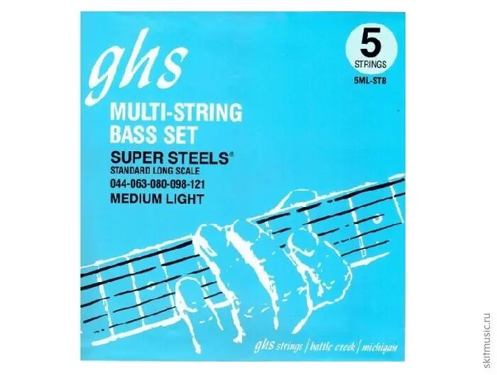 Струны для 5-струнной бас-гитары GHS 5ML-STB 44-121