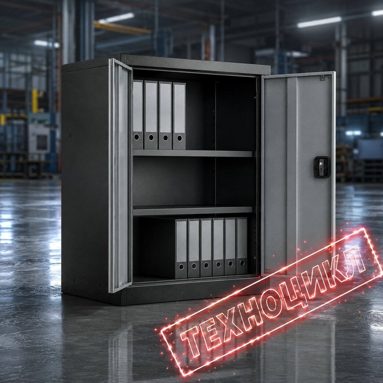 Металлический шкаф для документов ШАМ-0.5 техноцикл 930х850х400 мм, серый