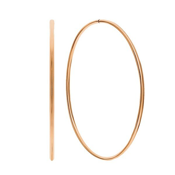 Серьги конго, красное золото, 585 проба
