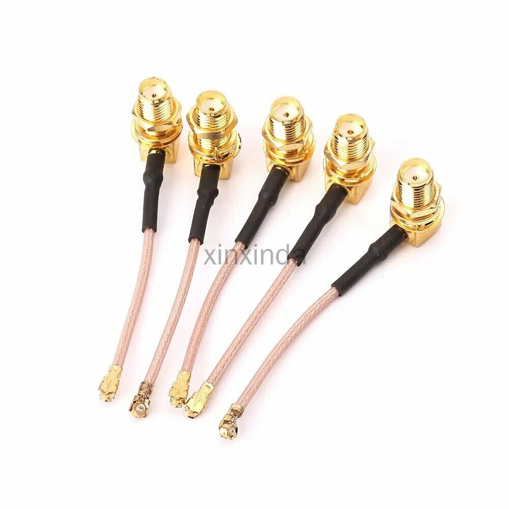 5шт SMA Женский Угловой Переходник на Ufl/IPX/IPEX RF Кабель RG178