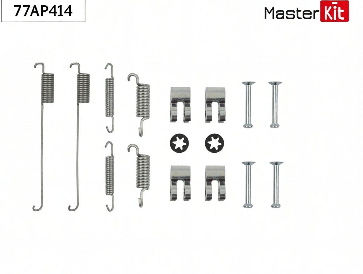 Комплект установочный барабанных колодок Ford KA (RB_) 1996 - 2008 77AP414 MasterKit арт. 77AP414