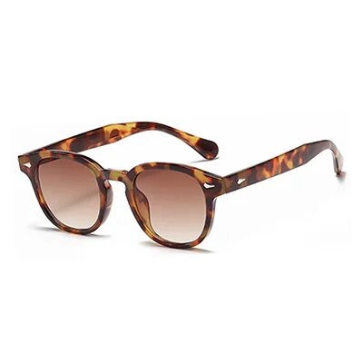 Солнцезащитные очки в стиле ретро, оправа Leopard-Brown