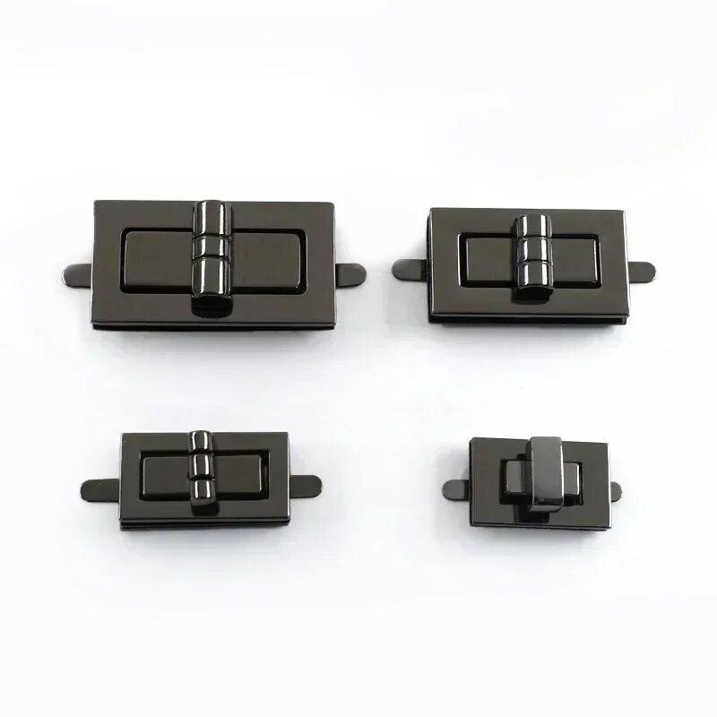 Пряжки поворотные металлические 25x46mm, Черный, GunBlack, 2шт