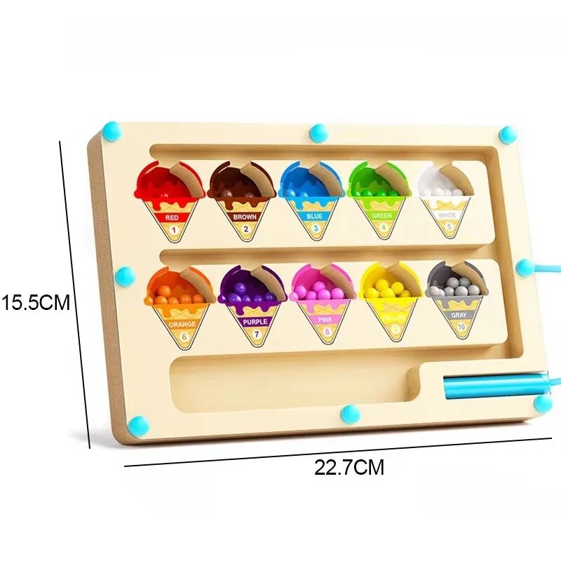 Магнитный лабиринт для сортировки цветов Ice Cream A