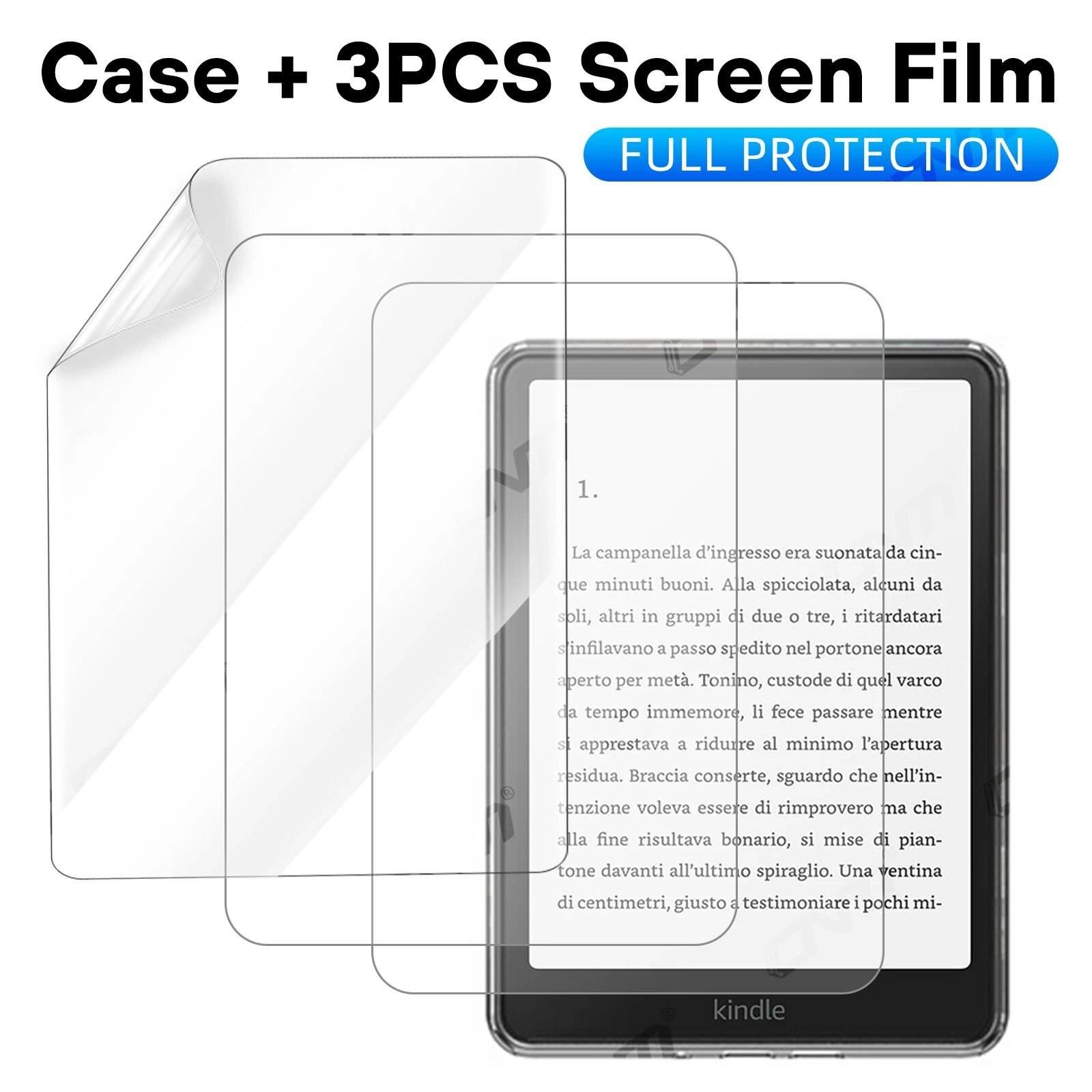 Чехол и пленка 2-в-1 для Kindle Paperwhite 12 поколения ONM