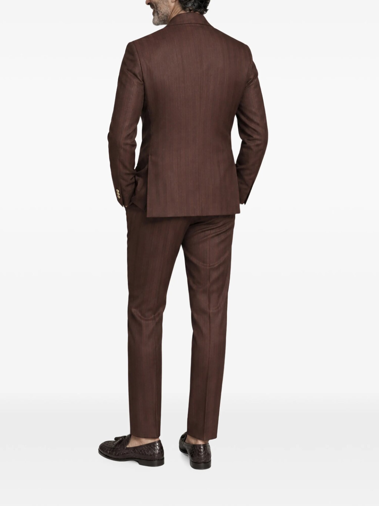 Комбинезон FRANZESE Double-breasted wool suit, размер 46, коричневый — фото 1