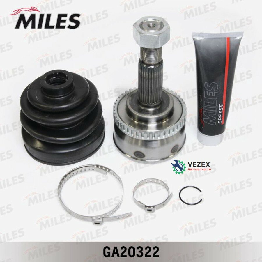 MILES GA20322 ШРУС наружный NISSAN PRIMERA 2.0 96-02 (с ABS) (GSP 841043) GA20322