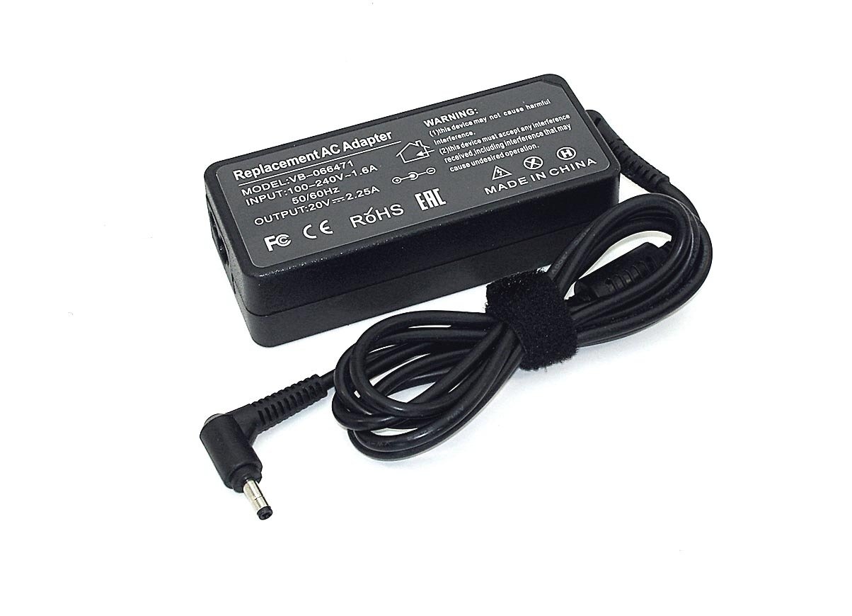 Блок питания для ноутбуков Lenovo 20V 2.25A 45W 4.0x1.7