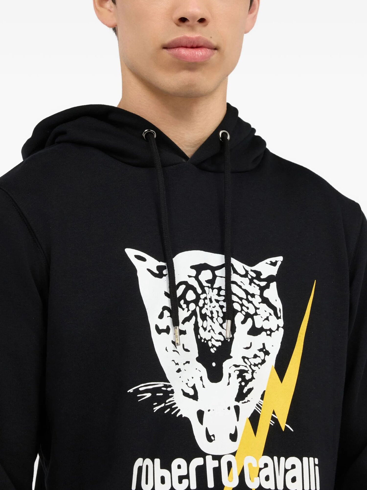 Худи Roberto Cavalli Graphic-print drawstring hoodie, размер 48 — фото 1