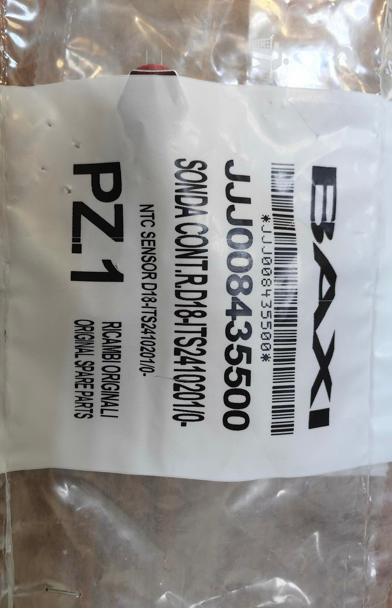 Датчик NTC 1/2 накладной Baxi, Ariston, Ferroli. JJJ008435500