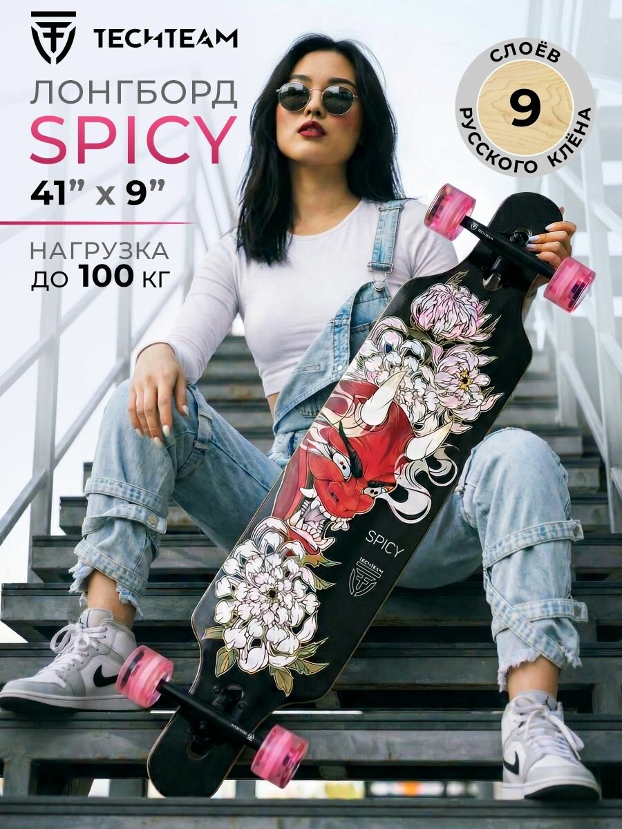 Лонгборд Spicy красный