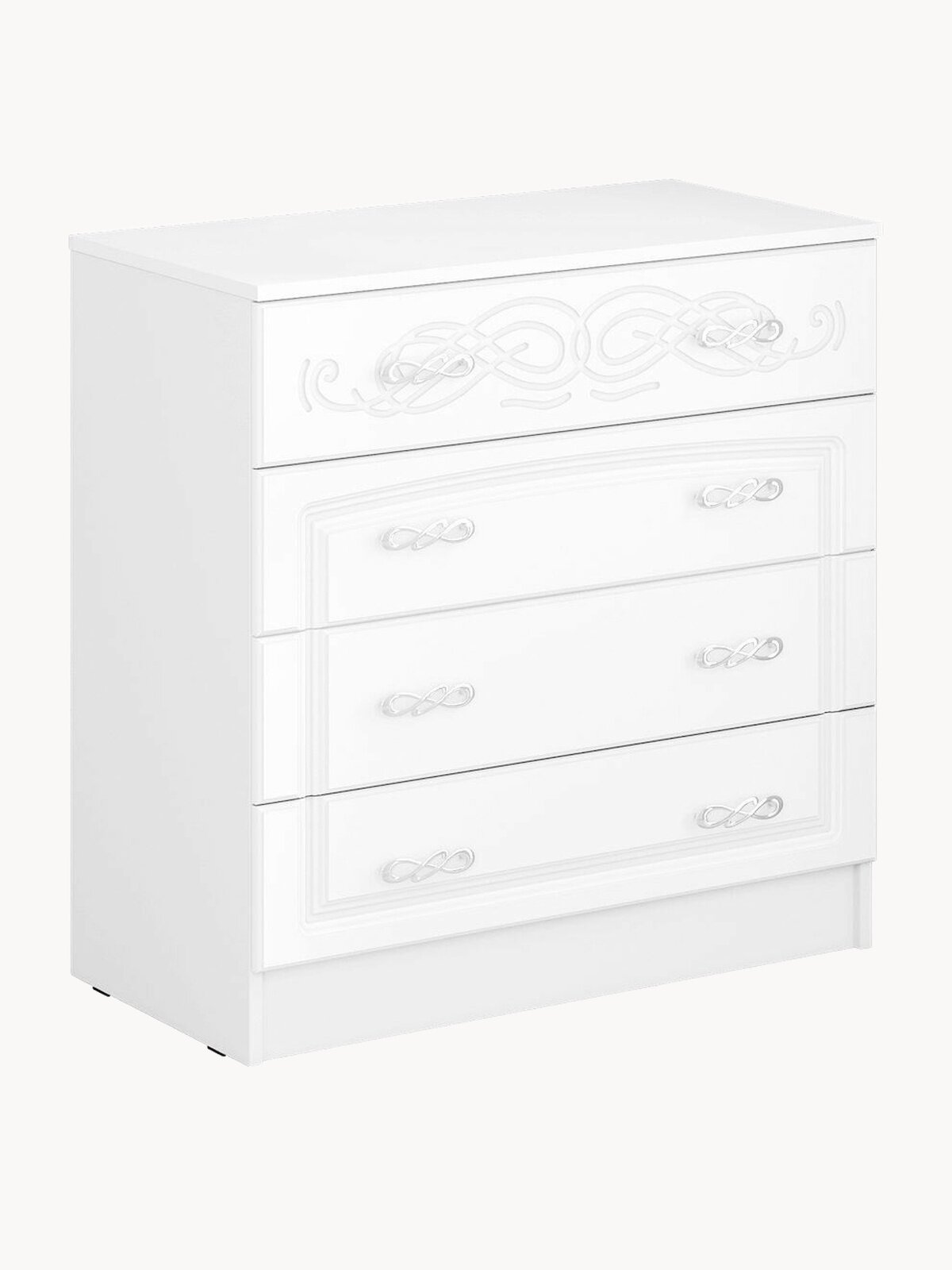 Комод для спальни Венеция КМ-02 белый/софт даймонд (Интерьер-Центр)